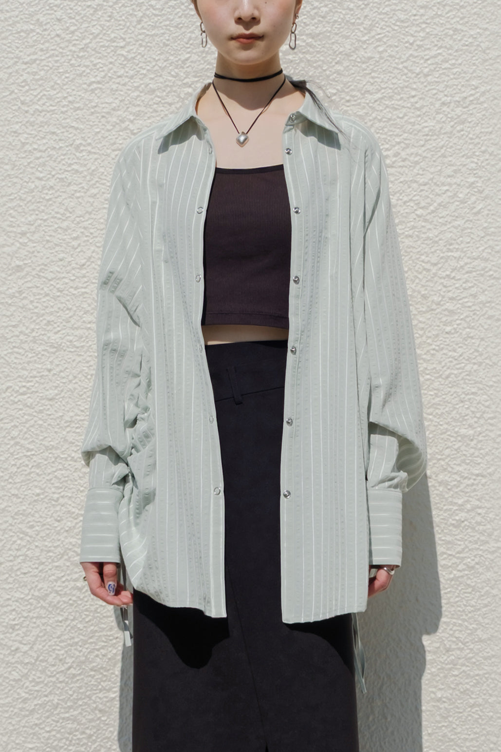 《残り僅か》Stripe Drawstring Shirts